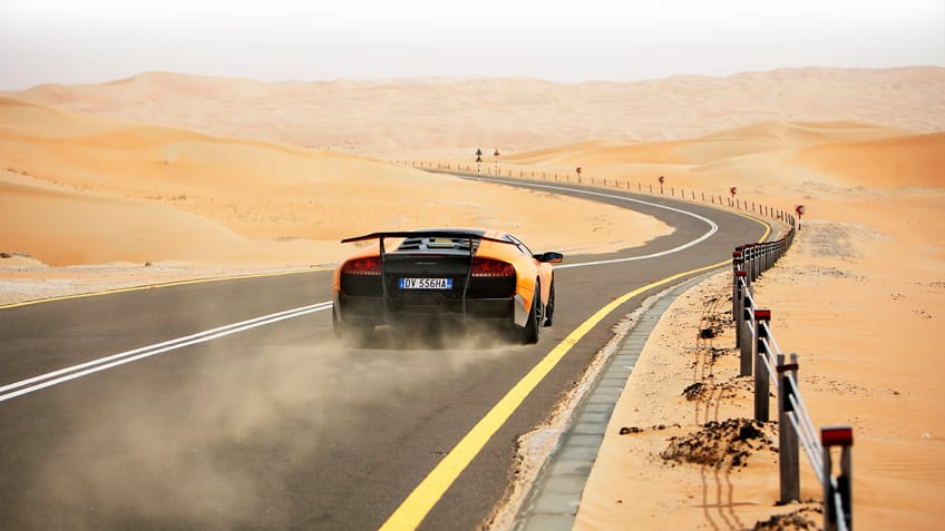 Gawp at these pics of a Lambo Murcielago SV in the desert | Top Gear
