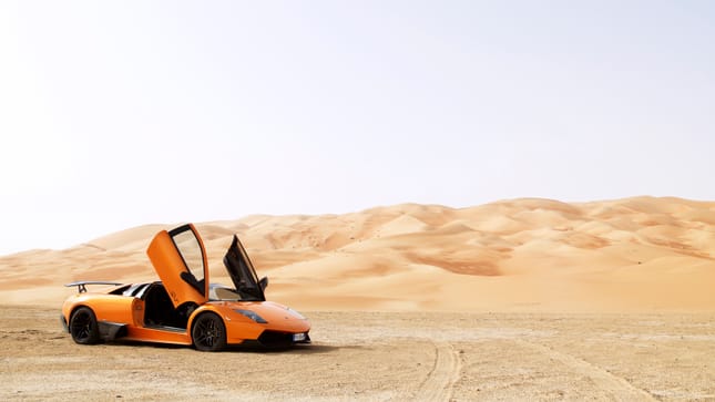 Gawp at these pics of a Lambo Murcielago SV in the desert | Top Gear