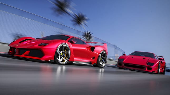 Stare at this entirely unofficial modern-day Ferrari F40 render | Top Gear