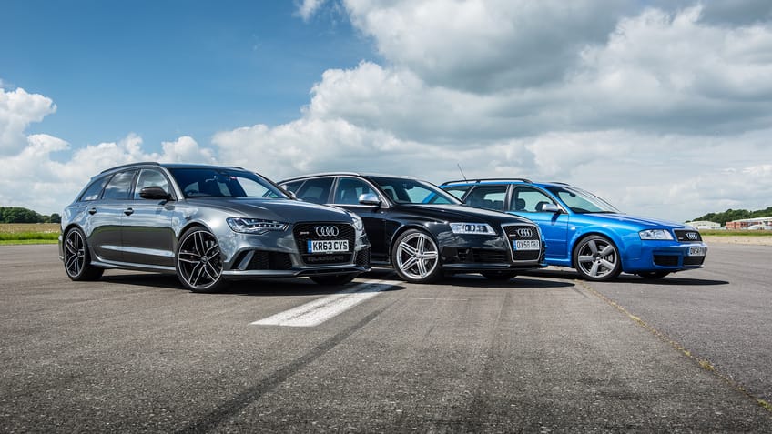 Progress report: Audi RS6 2002 vs 2008 vs 2013 | Top Gear