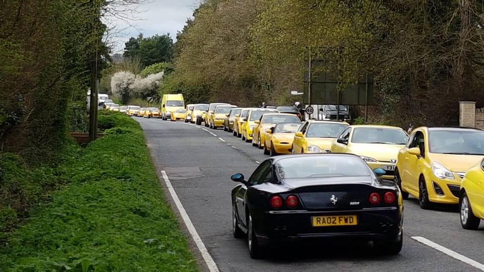 This conga line of yellow cars will warm your heart | Top Gear