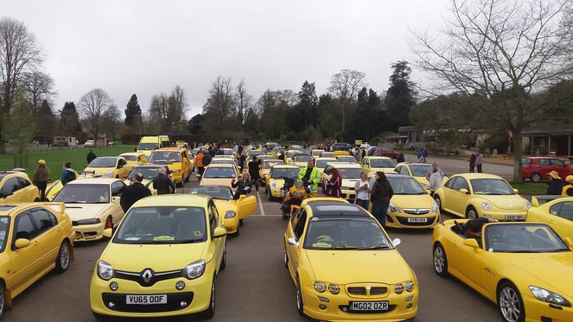 This conga line of yellow cars will warm your heart | Top Gear