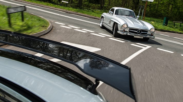 The AMG 300SL vs SLS Black Series | Top Gear