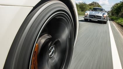 The AMG 300SL vs SLS Black Series | Top Gear