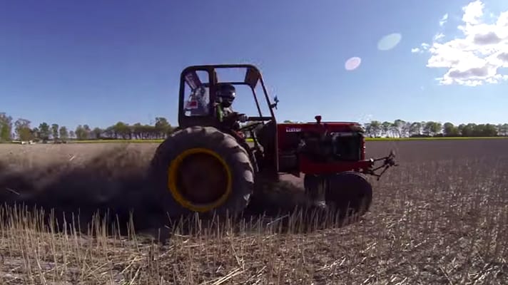 Watch a modified tractor go drifting | Top Gear