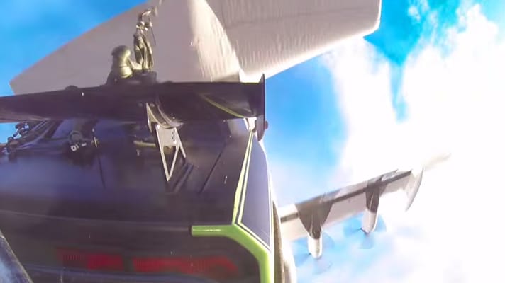 Watch how FF7 dropped real cars out of a plane | Top Gear