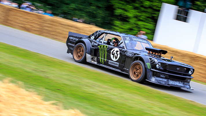 Video: riding shotgun at Goodwood in Ken Block’s 845bhp Mustang | Top Gear