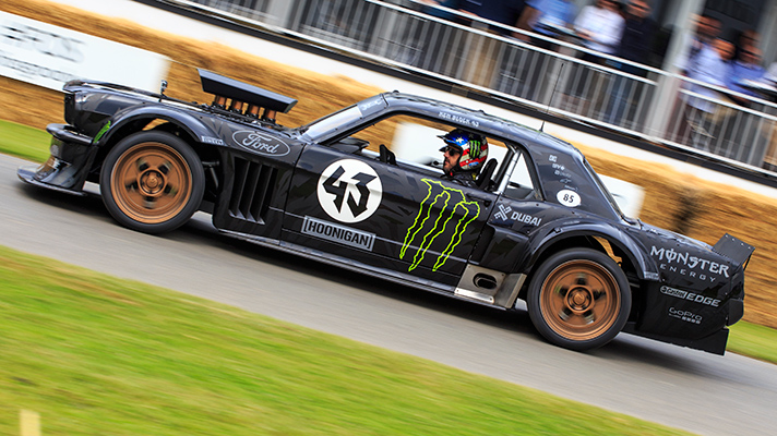 Video: riding shotgun at Goodwood in Ken Block’s 845bhp Mustang | Top Gear