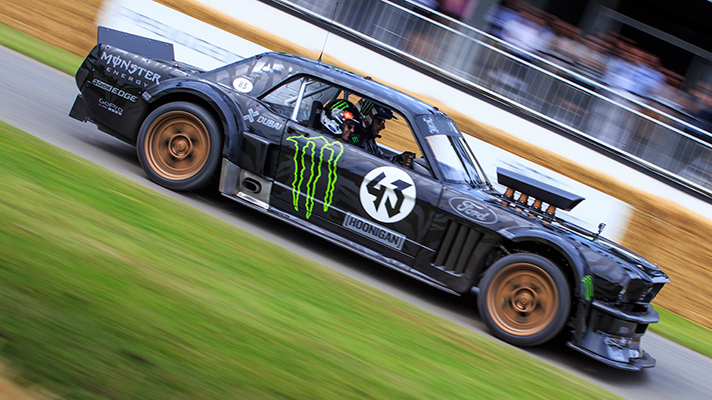 Video: riding shotgun at Goodwood in Ken Block’s 845bhp Mustang | Top Gear