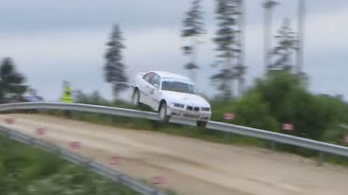 BMW rally car flies through the air | Top Gear