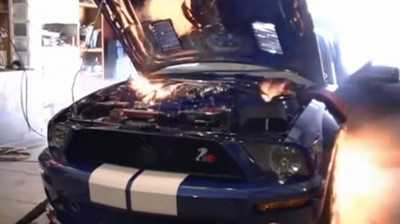 Supercharged Mustang explodes on dyno | Top Gear
