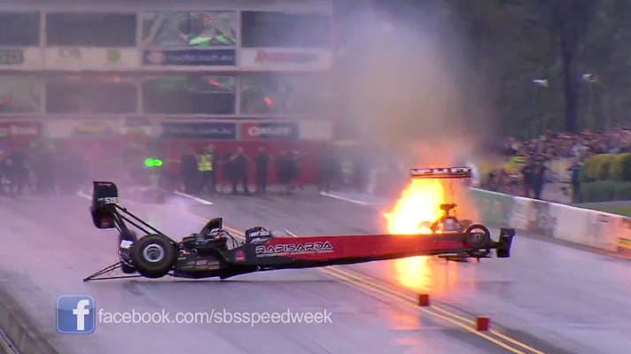 Watch a dragster spin at 155 mph | Top Gear