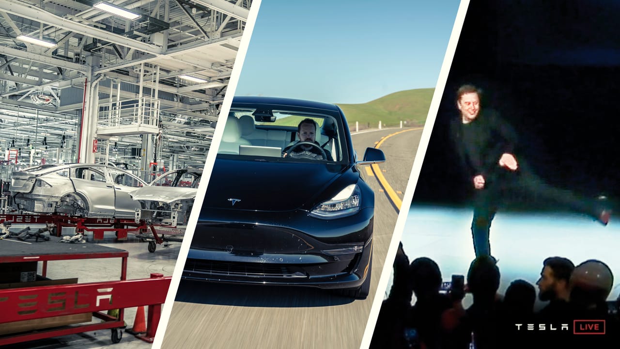 Video: Tesla factory tour/Model 3 road trip/Model Y reveal ...